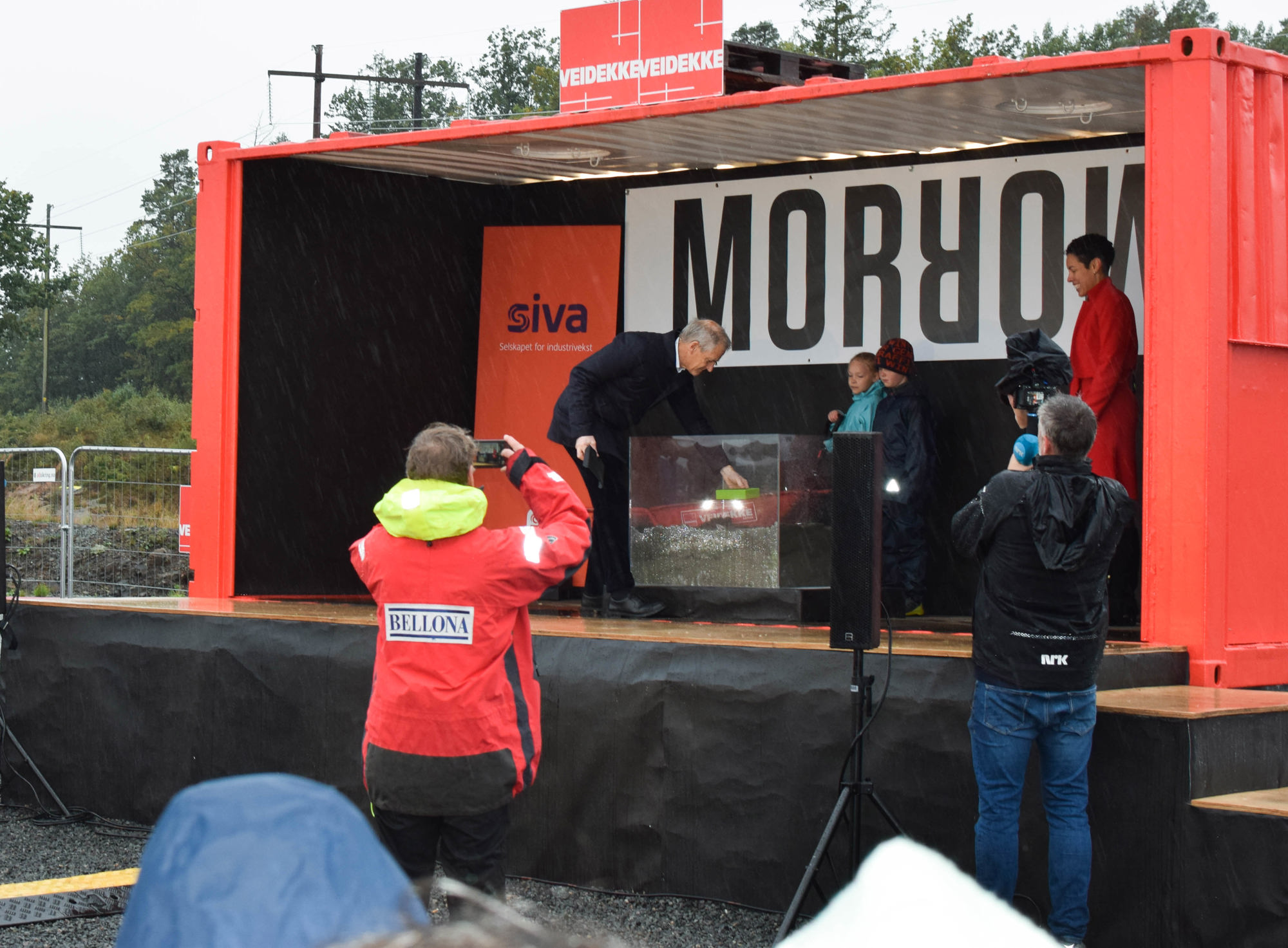 Eyde-cluster - The Prime Minister laid the foundation stone for Morrow